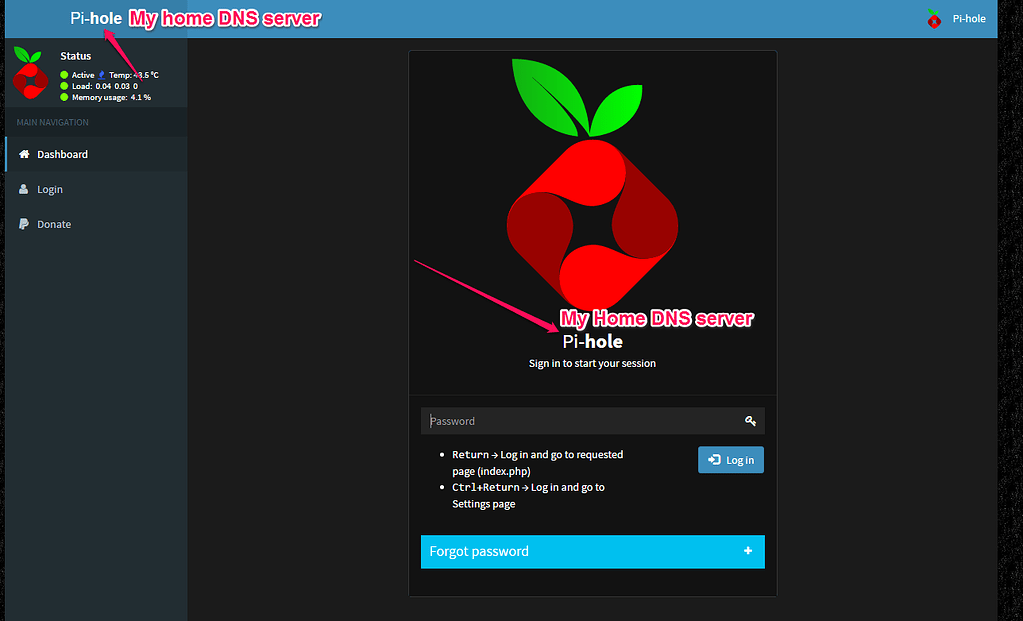 Branding of dashboard - Closed or Out Of Scope - Pi-hole Userspace