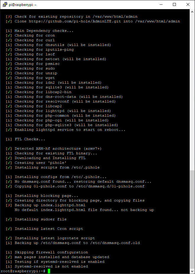 Raspberry pi 3&4 Raspbian Buster nach Installation kein Zugriff auf das Webinterface ...
