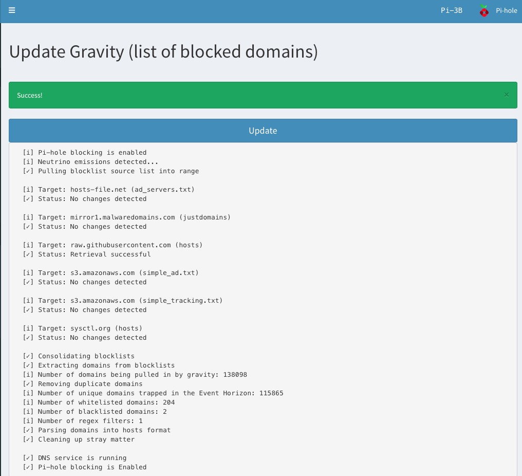 Updated blacklist - Help - Pi-hole Userspace