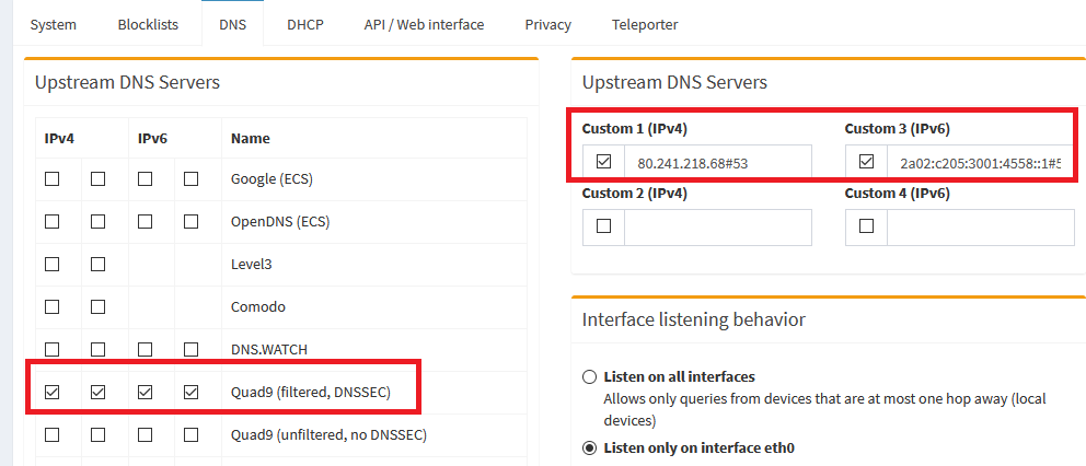 Multiple DNS-Servers in pihole config - Help - Pi-hole Userspace
