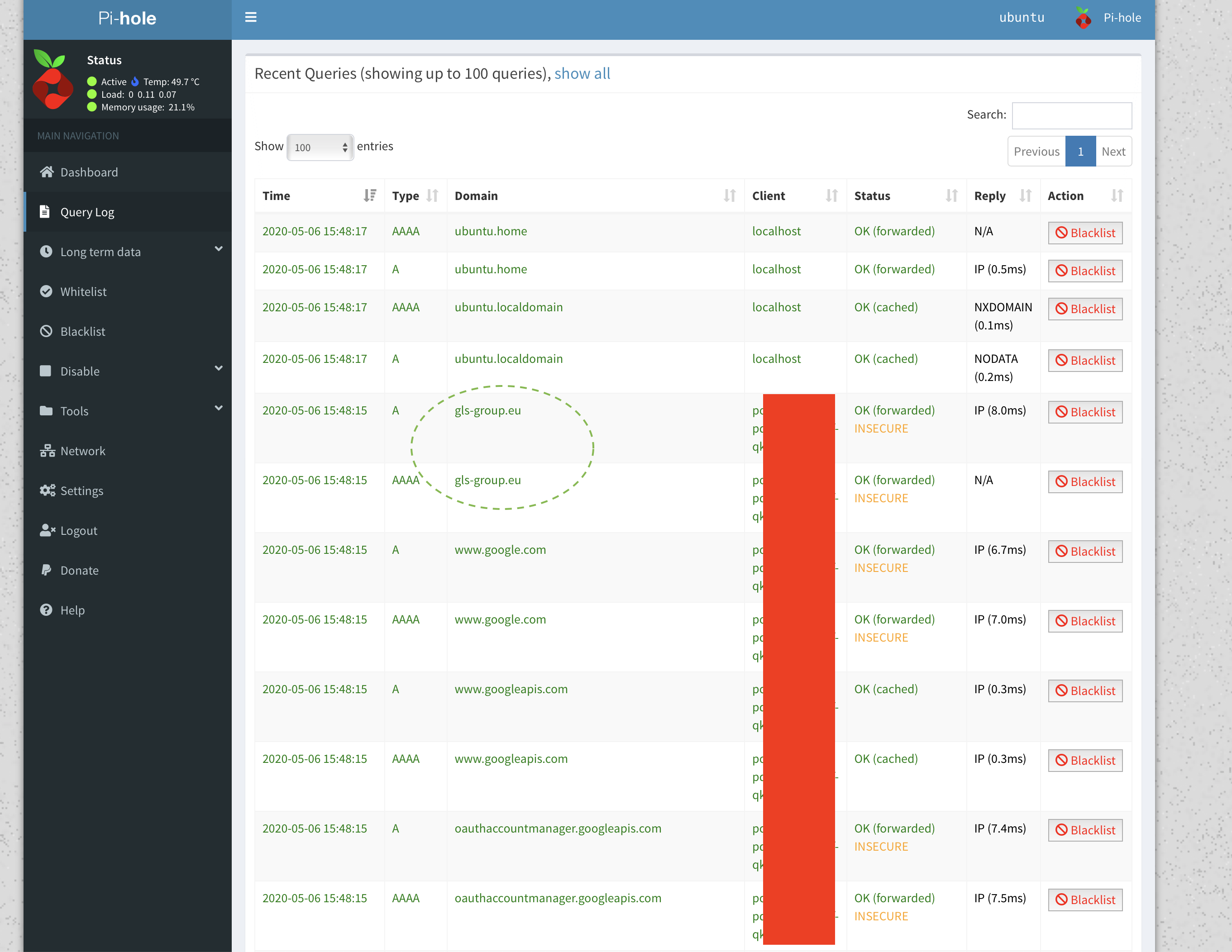 Weird issue with some domain not resolving - Help - Pi-hole Userspace