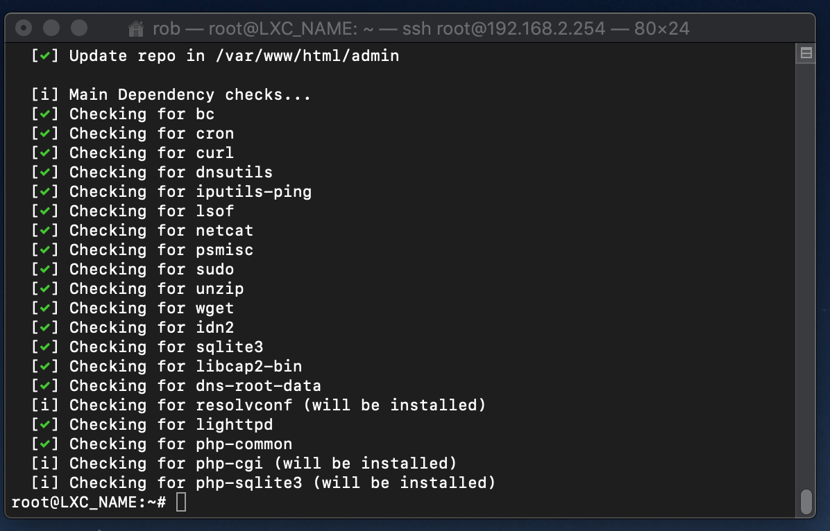Install failure - Help - Pi-hole Userspace
