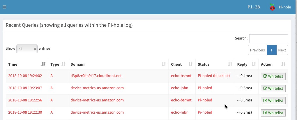 Page number field for query log - Feature Requests - Pi-hole Userspace