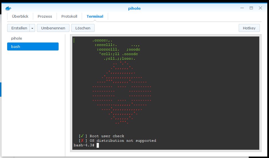 Unable to update pi-hole docker - Synology - Pi-hole Userspace