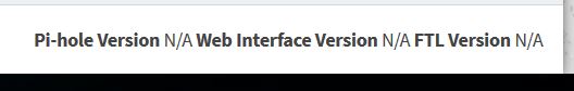 [Solved] - Version info missing on PiHole webinterface - Help - Pi-hole Userspace