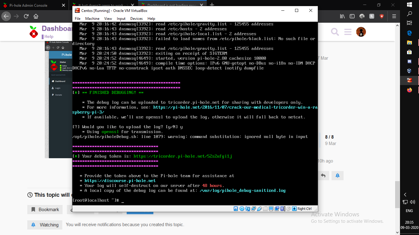 Dashboard is not loading properly - Help - Pi-hole Userspace