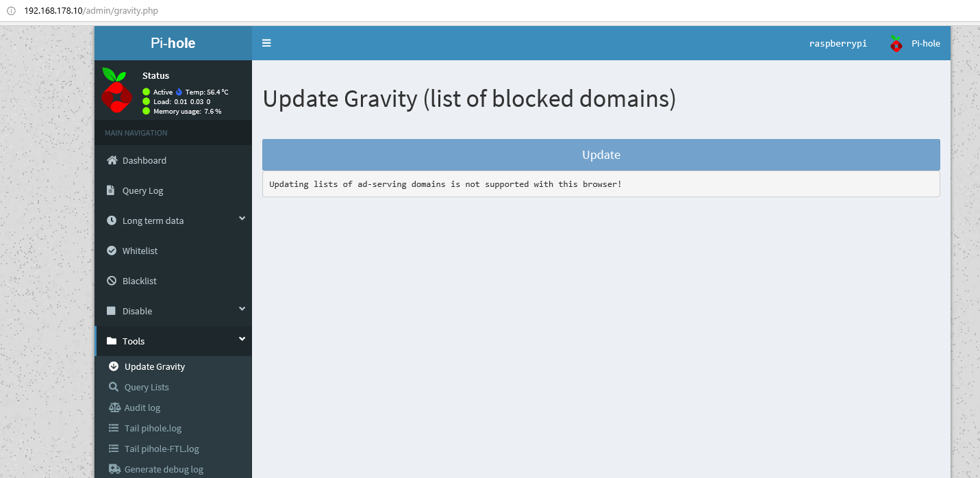 Updated blacklist - Help - Pi-hole Userspace