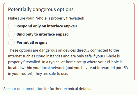 Possible configuration text error: DNS Settings -> Interface Settings - Help - Pi-hole Userspace