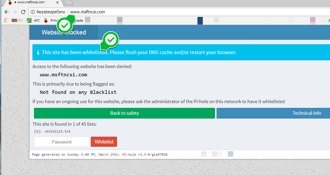 Pi-hole causing "additional logon information may be required" message - Help - Pi-hole Userspace