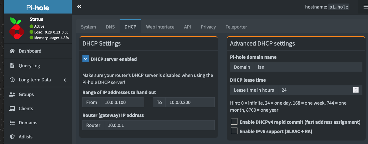 Unable to enable DHCP server in Docker using DHCP_ACTIVE environment variable - Help - Pi-hole ...