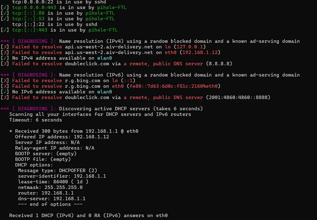 Pi-Hole Now Failing to Connect - Help - Pi-hole Userspace