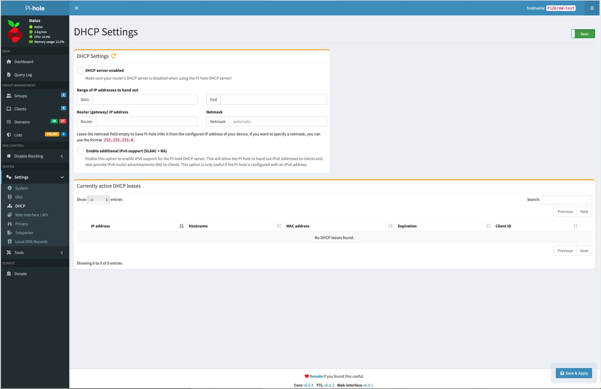 V6 Web Interface Criticism - General - Pi-hole Userspace