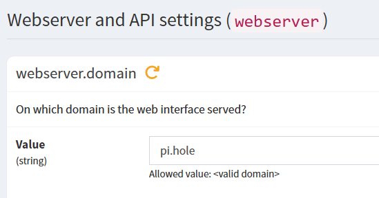 Webserver.domain in All Settings (v6) - Deutschsprachige Hilfe - Pi-hole Userspace