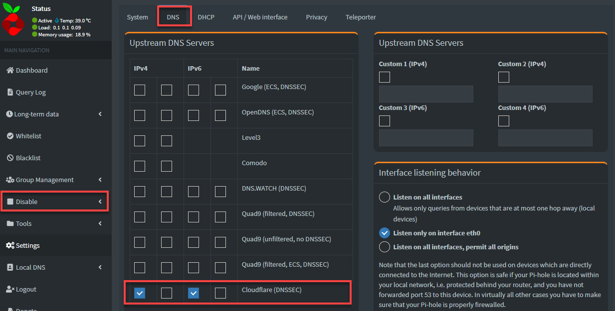 Upstream servers pie chart shows only blocked and cache? - Community Help - Pi-hole Userspace