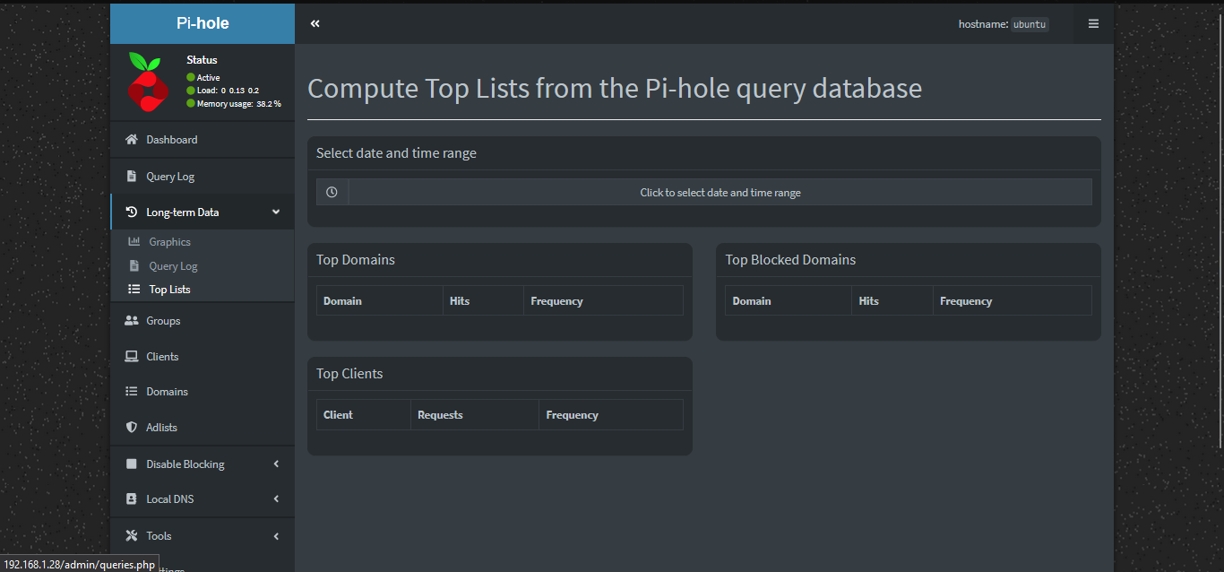 Long term Data is not getting populated - Help - Pi-hole Userspace