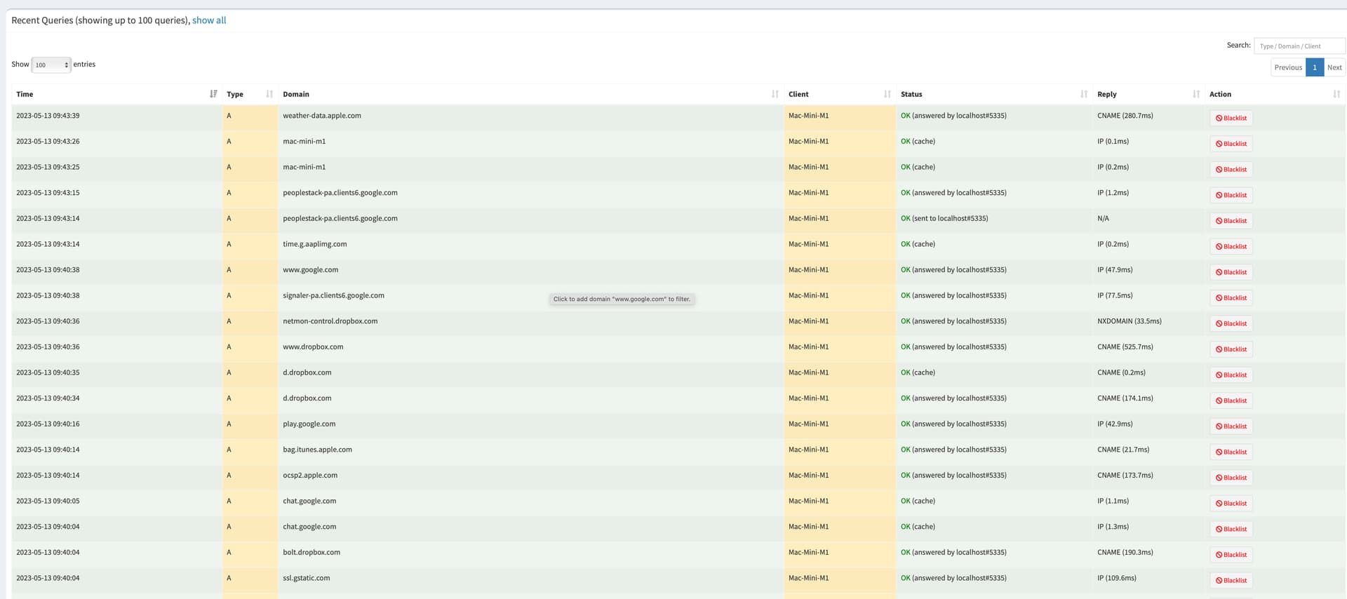 QueryLog: Unique & New hosts within given timeframe - Feature Requests - Pi-hole Userspace