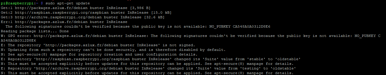 Error: Unable to update package cache. Please try “sudo apt-get update” - Community Help - Pi ...