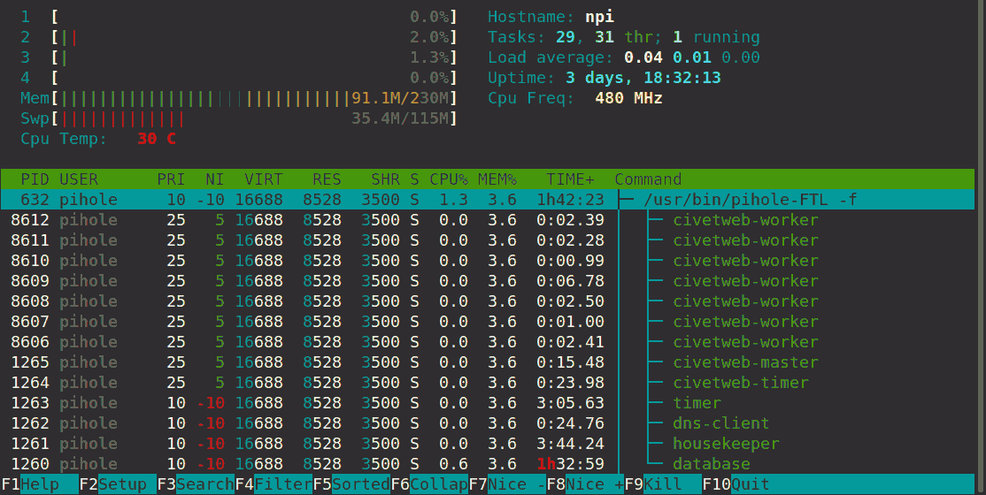 FTL causing increasingly high CPU load/CPU Pinning - Help - Pi-hole ...