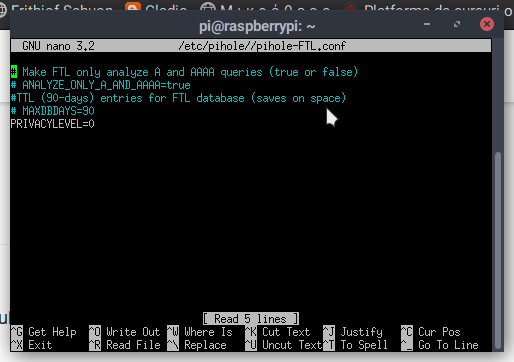 PHP ftl.conf error - Help - Pi-hole Userspace