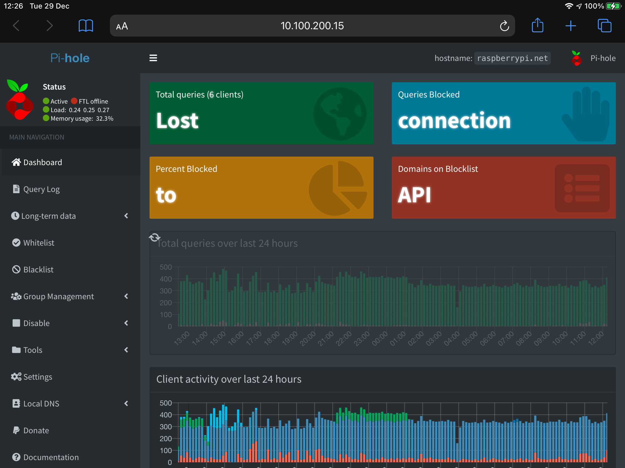 Ftl go every 3 sec offline - Help - Pi-hole Userspace