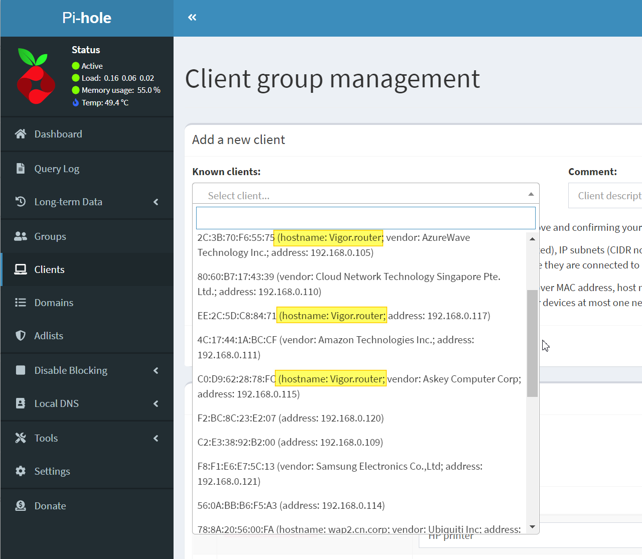 Multiple clients being reported with same name - Help - Pi-hole Userspace