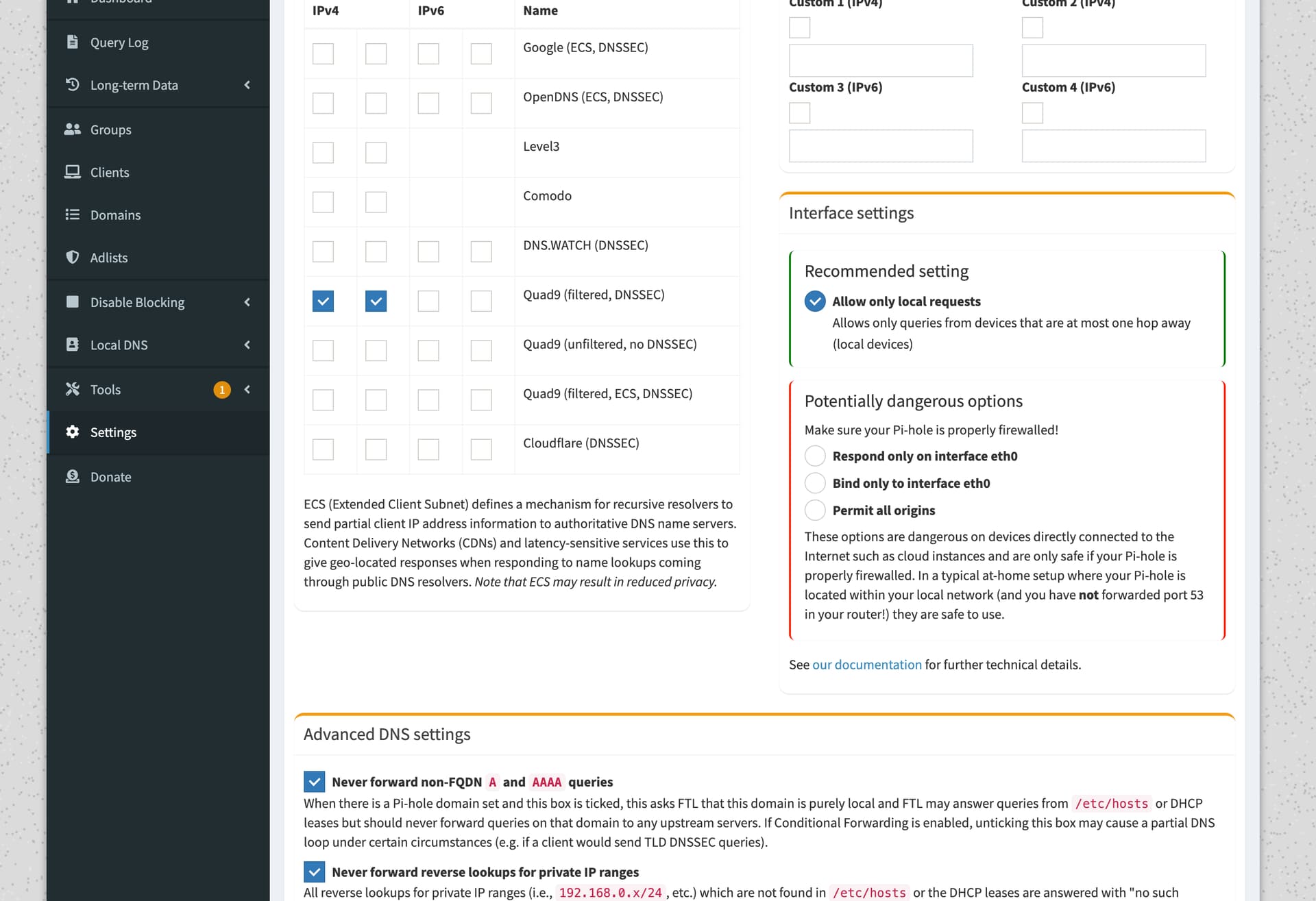 Pihole running on TruNas and Issues with local DNS - Community Help - Pi-hole Userspace