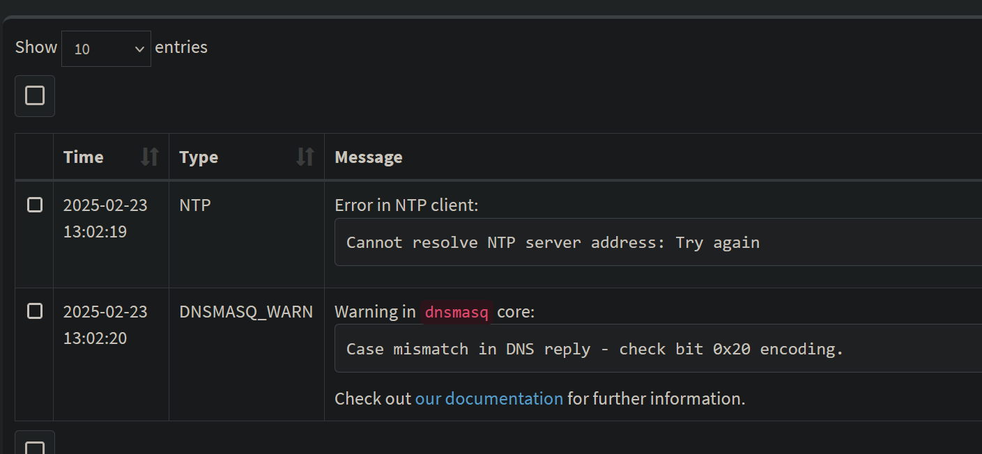 [v6 upgrade] re-occuring errors after reboot / dnsmask + ntp - Help - Pi-hole Userspace