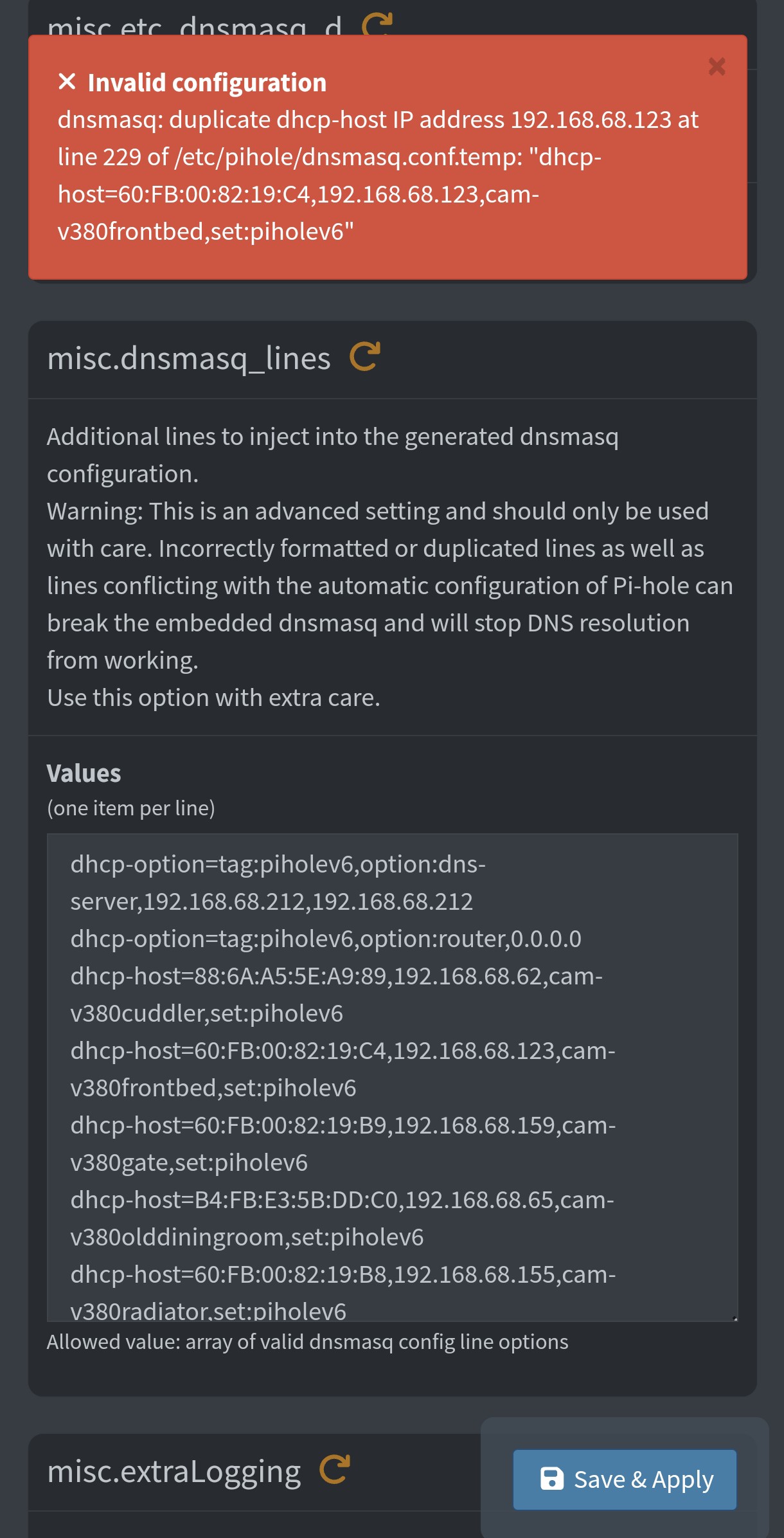 Can't apply old dnsmasq.d conf into Pi-hole v6 'misc.dnsmasq_lines' - Community Help - Pi-hole ...