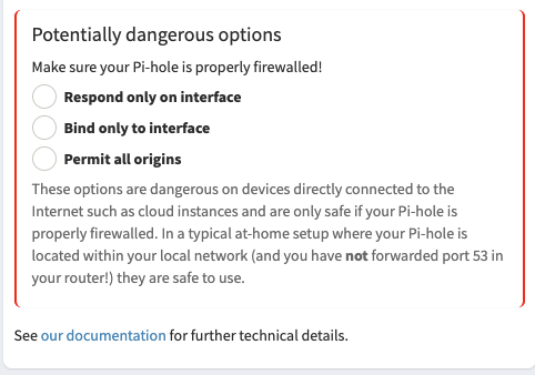 Possible configuration text error: DNS Settings -> Interface Settings - Help - Pi-hole Userspace