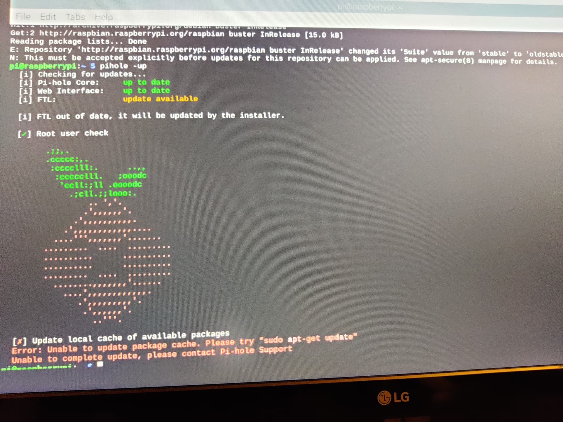 Can't update Pi-Hole w/ couple errors - Help - Pi-hole Userspace
