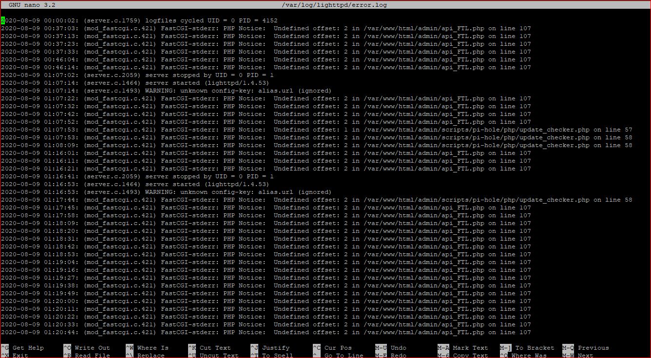 Long term data > query log, no output - Help - Pi-hole Userspace