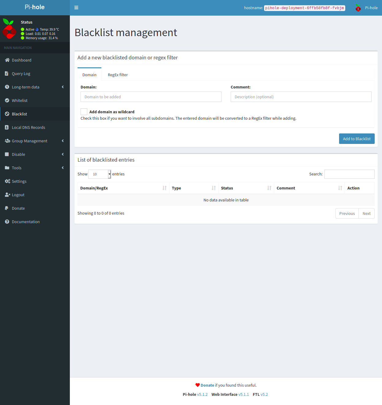 Wildcard domain is blocked even when added to whitelist - Help - Pi-hole Userspace