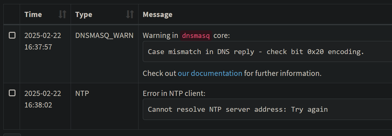 [v6 upgrade] re-occuring errors after reboot / dnsmask + ntp - Help - Pi-hole Userspace