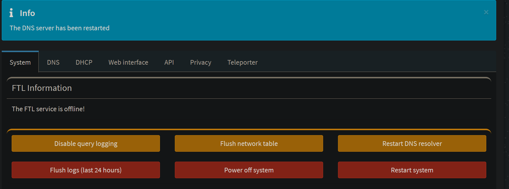 Restart DNS-Resolver is killing new FTL - Page 2 - Help - Pi-hole Userspace
