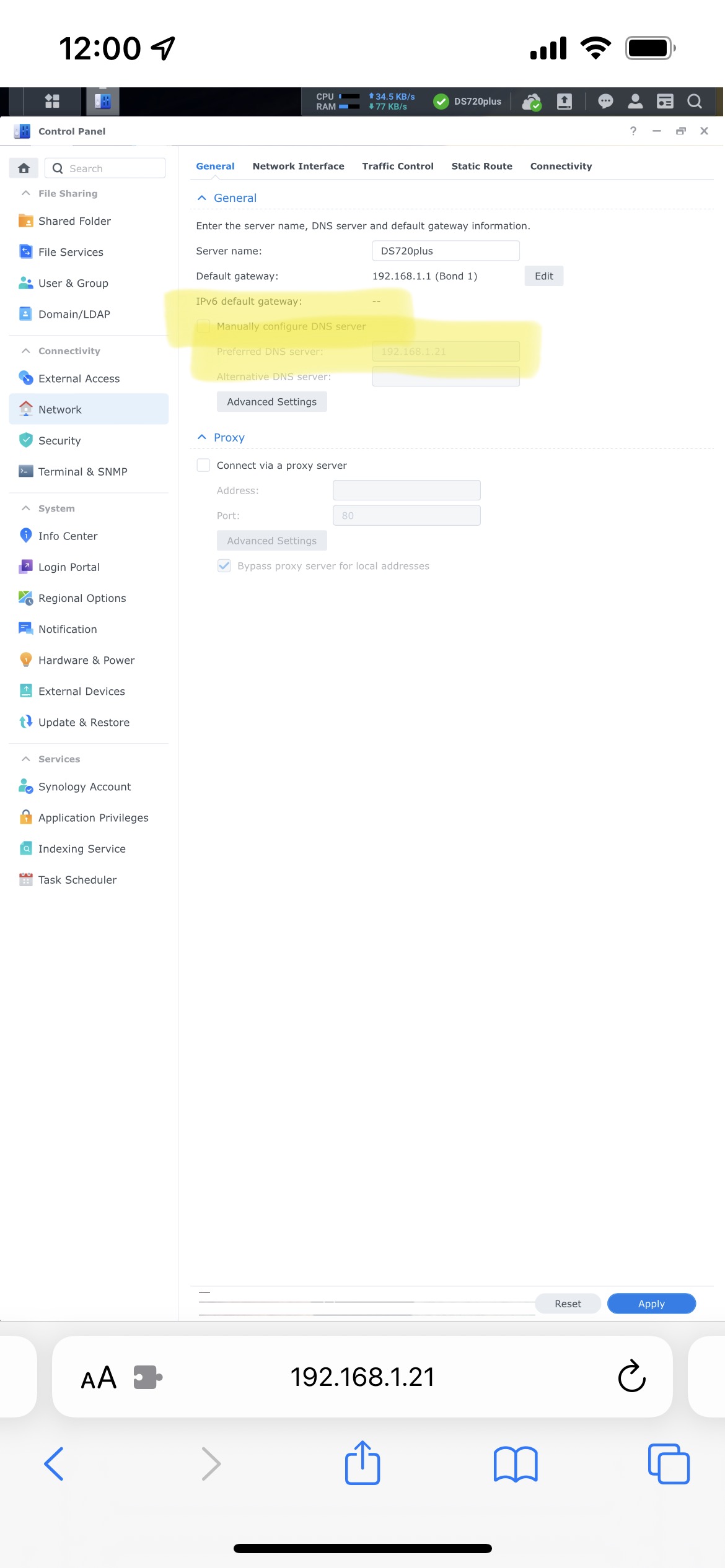 How to setup Syno network settings - Synology - Pi-hole Userspace