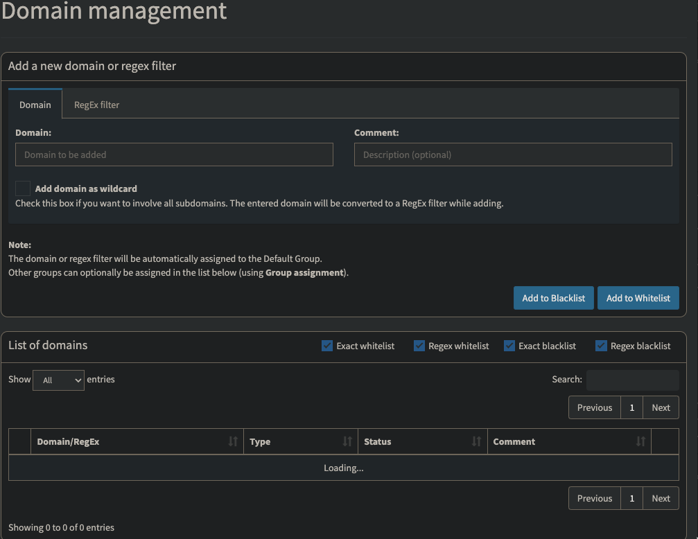 Pi-hole web interface stuck trying to display all domains in Domain Management page - Help - Pi ...