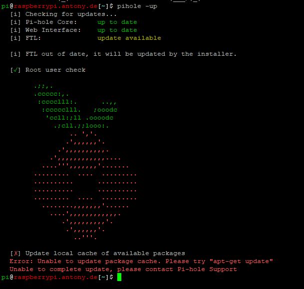 Error: Unable to update package cache - Deutschsprachige Hilfe - Pi-hole Userspace