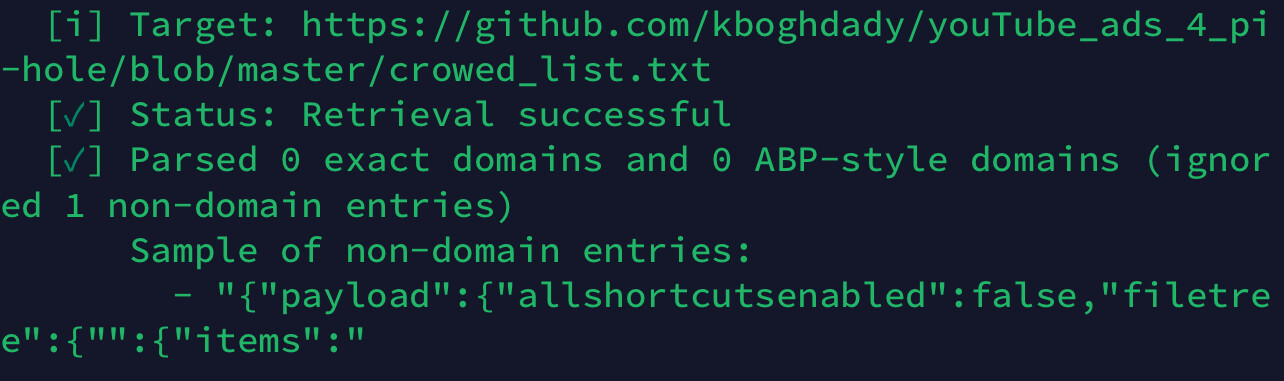 Gravity won't update lists - Help - Pi-hole Userspace