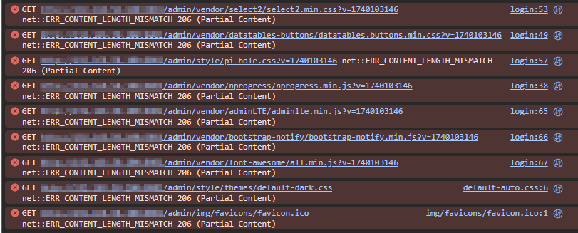 Webinterface not fully loading - Help - Pi-hole Userspace